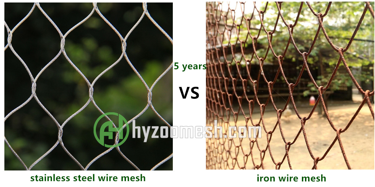 Stainless Steel Zoo Mesh vs Iron Wire Mesh in Zoo Enclosure Construction